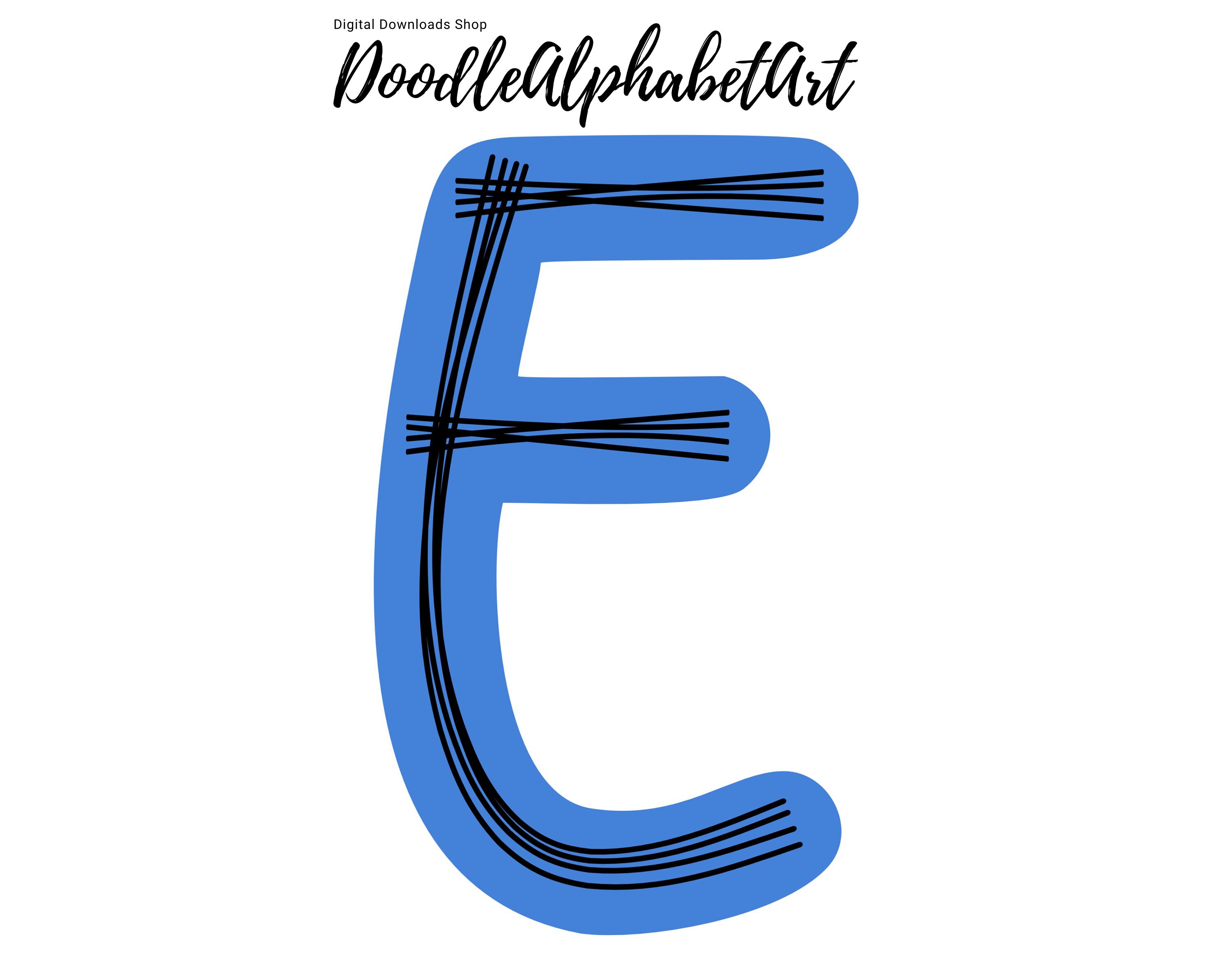 Scribble Letters PNG in 5 Color Palettes for Spring Doodle - Etsy