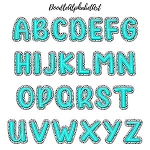 Dalmatian Spots Alphabet PNG Bundle: Bright Polka Dot Letters (digital ...