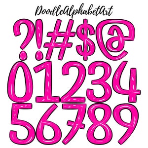 Splash Lines Alphabet Letters PNG, Bright Color, Doodle Alphabet PNG ...