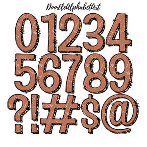 Leopard Block Shadow, Distressed Letters PNG Bundle, Modern Boho Color ...