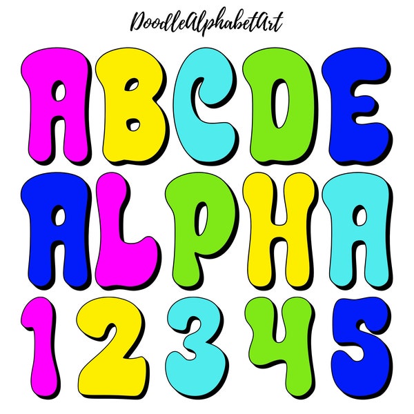 Retro Alphabet - Etsy