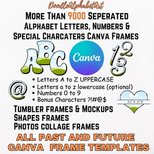 Canva Frames MEGA BUNDLE, Entire Section CANVA Frames Templates ...