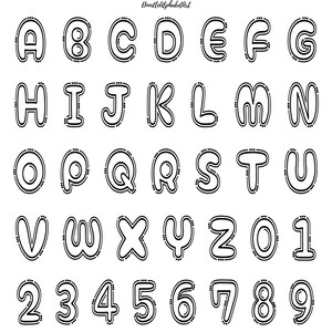 Blank Rounded Alphabet SVG PNG, Transparent Background Bouncy Letters ...