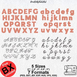 Font Pairing Indigo & Gwendolyn Cursive Script Satin Stitch Embroidery ...