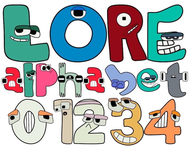 Alphabet Lore PNG Drawing for Kids Digital Doodle Alphabet - Etsy