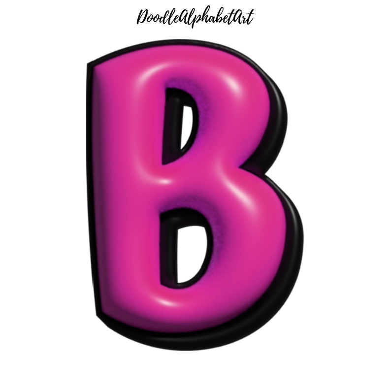 3D Inflated Alphabet Letters PNG: Colorful Digital Download - Etsy