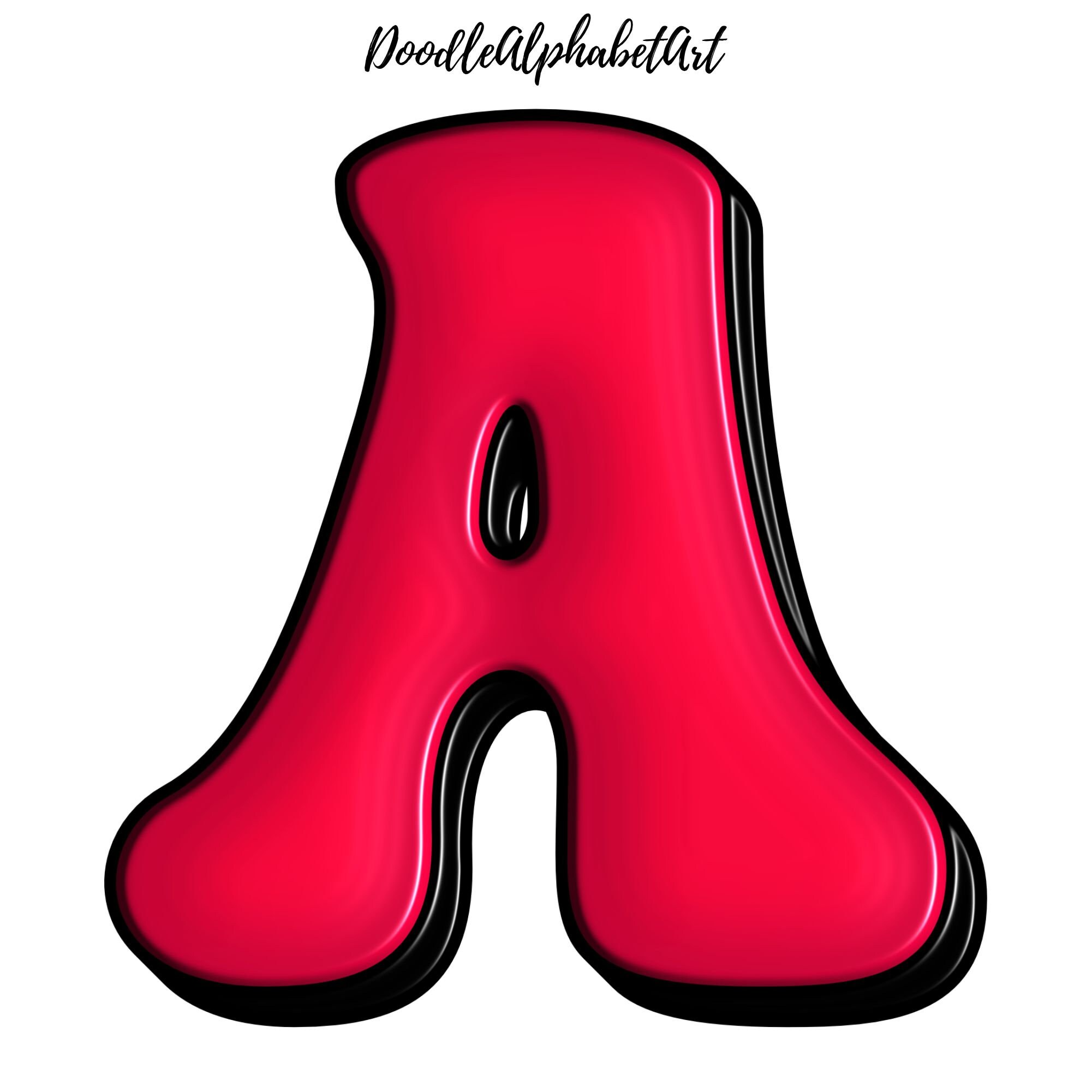 3D Retro Rainbow Alphabet PNG: Groovy Bubble Letters (5 Alpha Sets) - Etsy