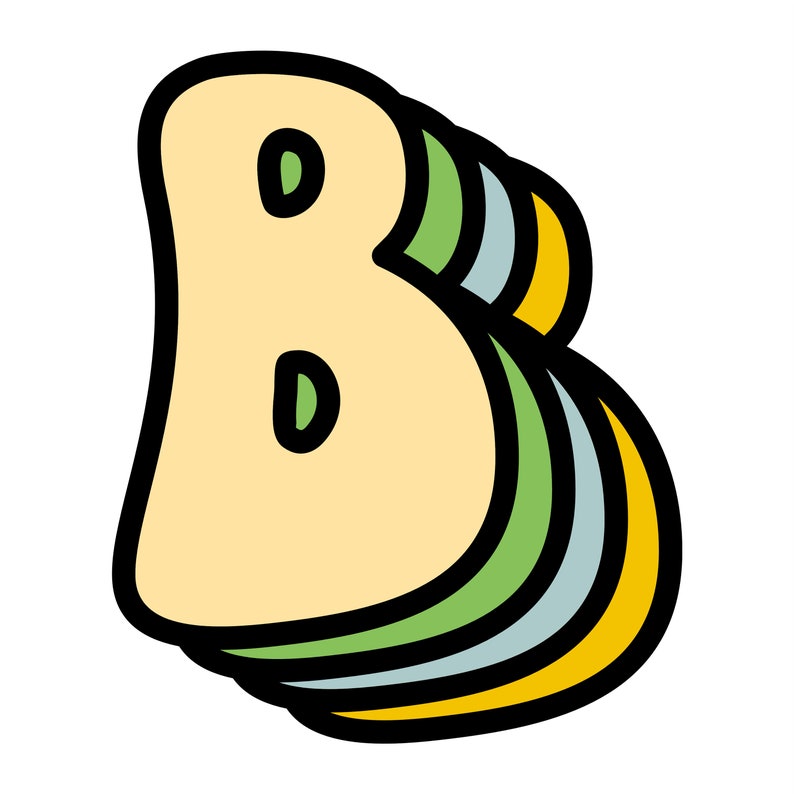 Doodle Retro Alpha PNG. Groovy Alphabet Letters Clipart - Etsy