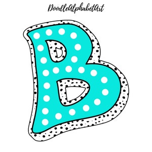 Groovy Comic Dalmatian Dots Alphabet PNG Bundle, Bright Color, 5 Alpha ...
