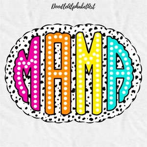 Dalmatian Dots Monogram Alphabet PNG Bundle: Bright Color Alpha Sets ...