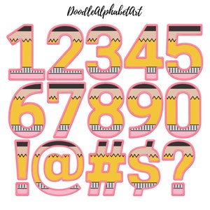 Pencil Alphabet PNG: Faux Embroidery Stitch Letters (digital Download ...