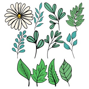 Boho Floral Retro Alphabet PNG With Clipart, 6 Bohemian Colors Hand ...