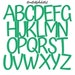 Scribble Dotted Line Alphabet Letters PNG Bundle, Rainbow Color Palette ...
