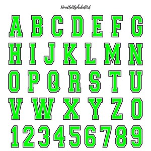 Fillable Varsity Letter Set: 2-outline SVG, PNG, PDF (digital Download ...
