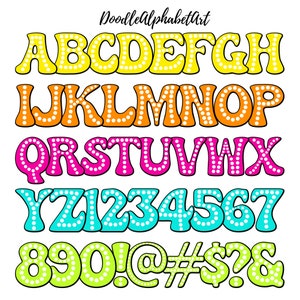 Groovy Polka Dot Alphabet PNG Bundle: Dalmatian Circle Backgrounds ...