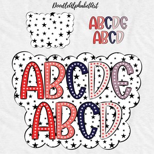 Patriotic Alphabet PNG, 4th of July American Flag Letters, USA Alphabet ...