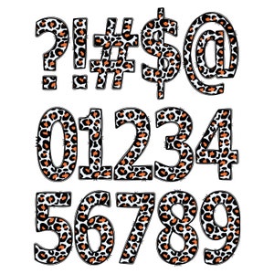 Leopard Print Alphabet Letters PNG: Sublimation DIY (digital Download ...