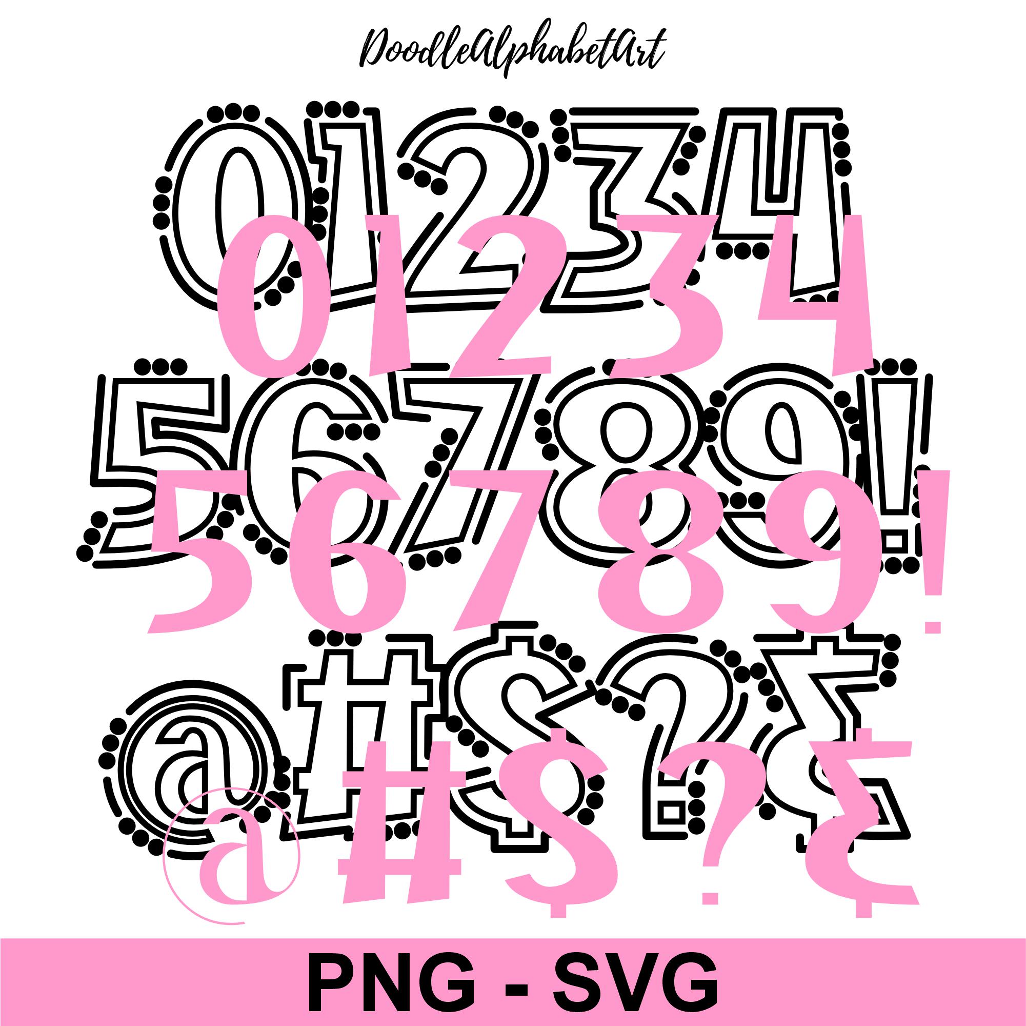 Fill Your Own Colors With Lines & Dots Doodle Alphabet PNG SVG Bundle ...