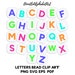 Bundle of 5 Sets of Alphabet Letter Beads Clip Art PNG SVG EPS Pdf ...