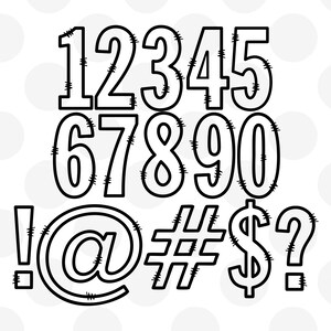 Doodle Letters Png, Full Alphabet & Number Set, PNG, SVG, EPS, Ai, Pdf ...