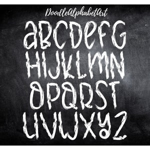 Chalkboard Alphabet Font PNG Clipart, Black and White Chalk Letters ...