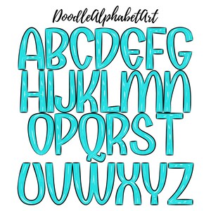 Splash Lines Alphabet Letters PNG, Bright Color, Doodle Alphabet PNG ...