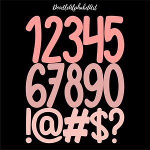 Boho Doodle Alphabet PNG Bundle, 10 Alpha Sets, Boho Color Palette ...