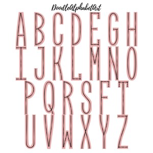 Boho Chic Scribble Doodle Alphabet PNG Bundle Clipart - Hand-drawn ...