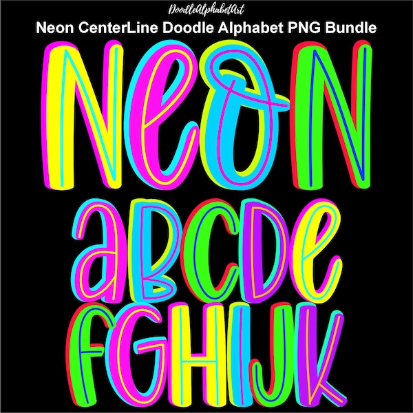 Neon Letters - Etsy