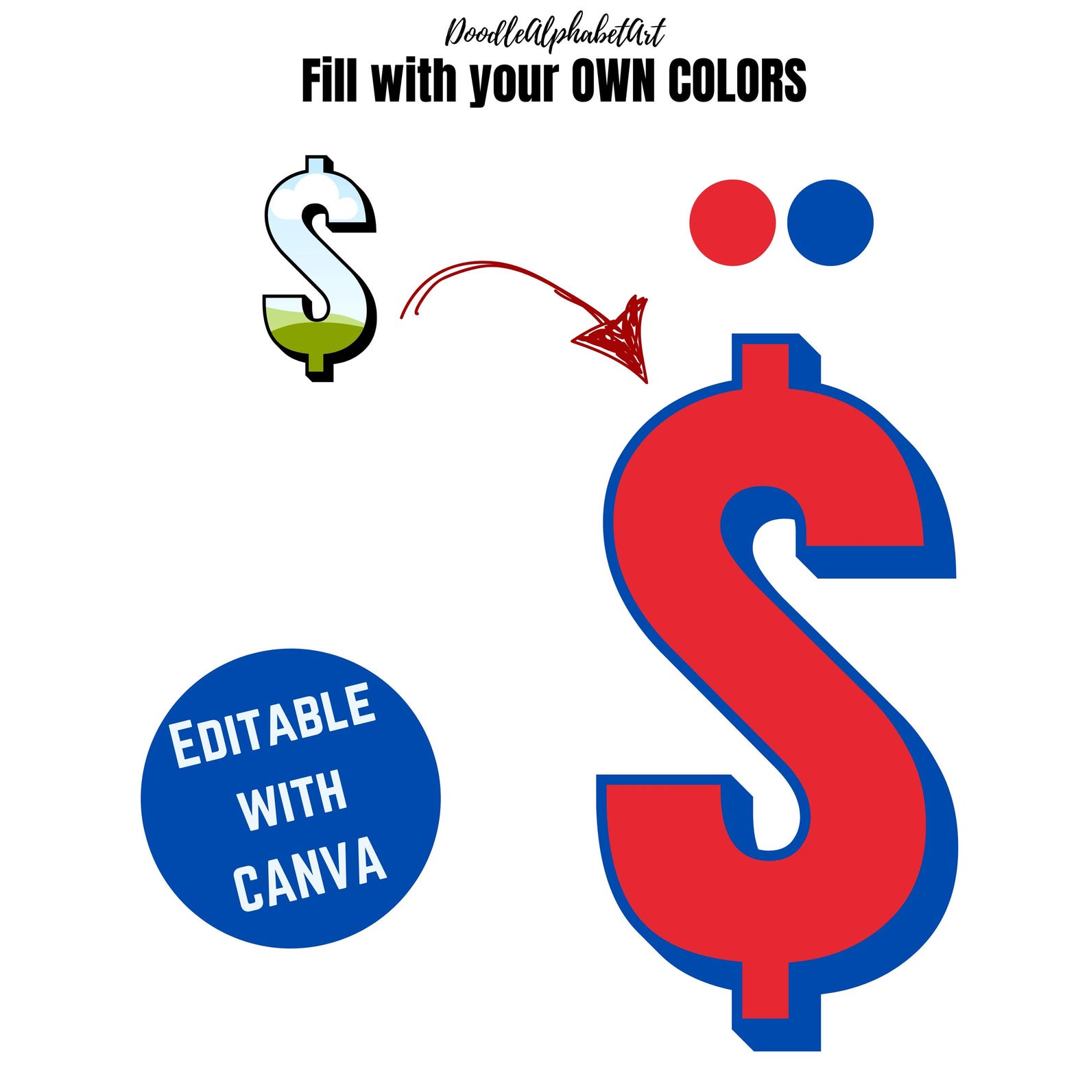 Symbols and Punctuation Canva Frames: Block Shadow Special Characters ...