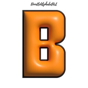 Vibrant 3D Puffy Alphabet PNG Bundle: 5 Bright Color Alpha Sets ...
