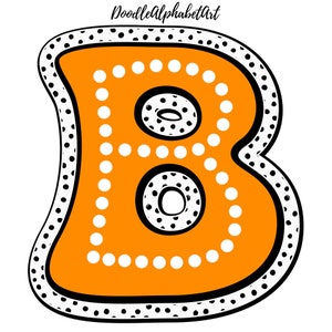 Retro Dalmatian Dot Alphabet PNG Bundle: Groovy Doodle Letters (digital ...