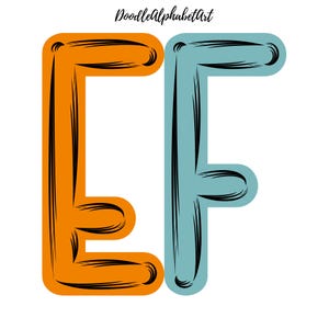 Boho Alphabet Letters PNG Bundle, Brush Stroke, Earthy Boho Color ...