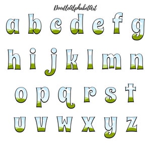 Canva Frame Letters, Curvy Lettering, Groovy Typography Font, Doodle ...