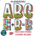 Canva Frames Outline Alphabet Letters and Numbers, Editable Canva ...