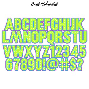 Funky Colorful Alphabet PNG Bundle: 5 Alpha Sets (digital Download) - Etsy