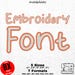 Handwriting Comics Embroidery Font: 5 Sizes, Doodle Style (BX Files ...