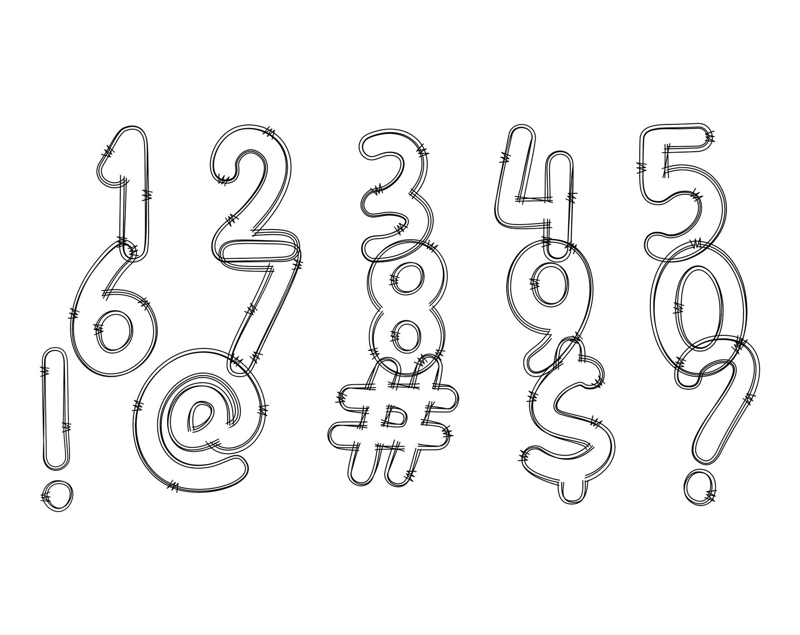 Doodle Letters Alphabet With Transparent Inside SVG PNG Eps Pdf ...