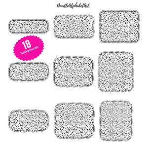 Dots Alphabet Doodle PNG Bundle: Dalmatian Backgrounds & Script Font ...