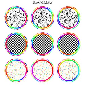 Neon Rainbow Alphabet PNG Bundle: Abstract Backgrounds (digital ...