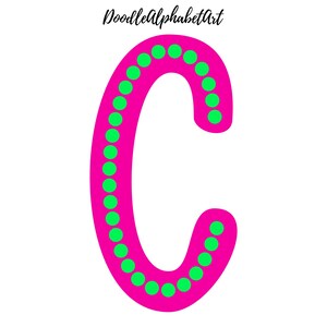 Colorful Dots Letters PNG Bundle, Bright Color, 5 Alpha Sets ...