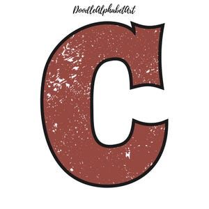 Boho Distressed Grunge Alphabet PNG Bundle, Boho Color Palette, 5 Alpha ...