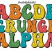 Grunge Alphabets Letters PNG, Bright Colors, Groovy Retro Doodle ...