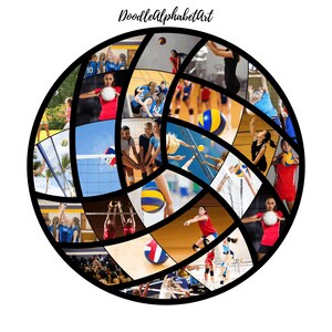 Volleyball Canva Frame, Sport Photo Collage Easy Drag and Drop Photo ...