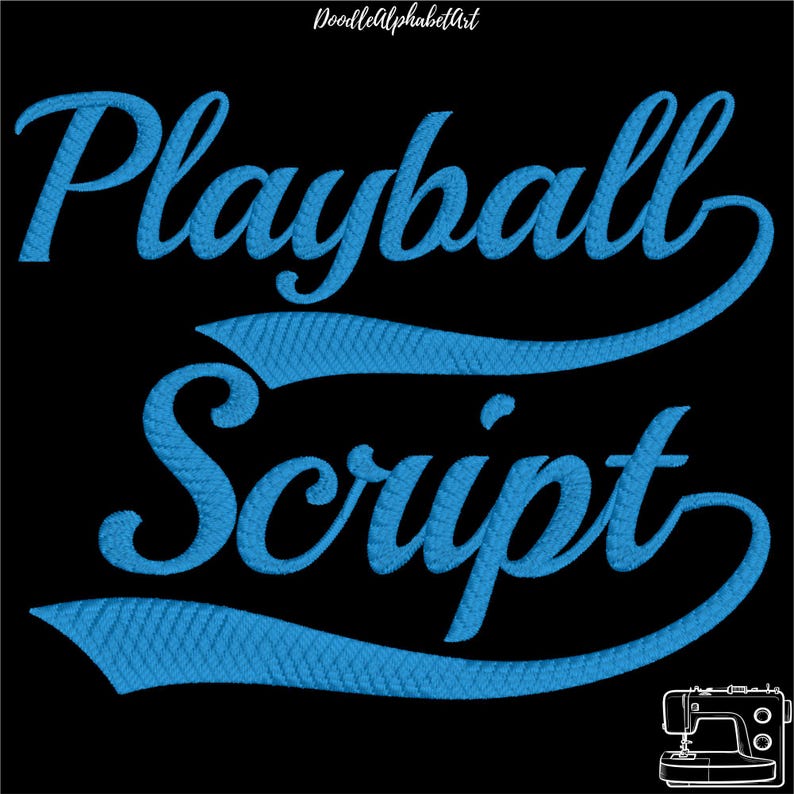 Baseball Embroidery Font | Sporty Script Jersey Letters for Machine ...