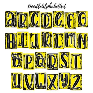 Distressed Grunge Blocks Font PNG Bundle, Bright Color, 5 Alpha Sets ...