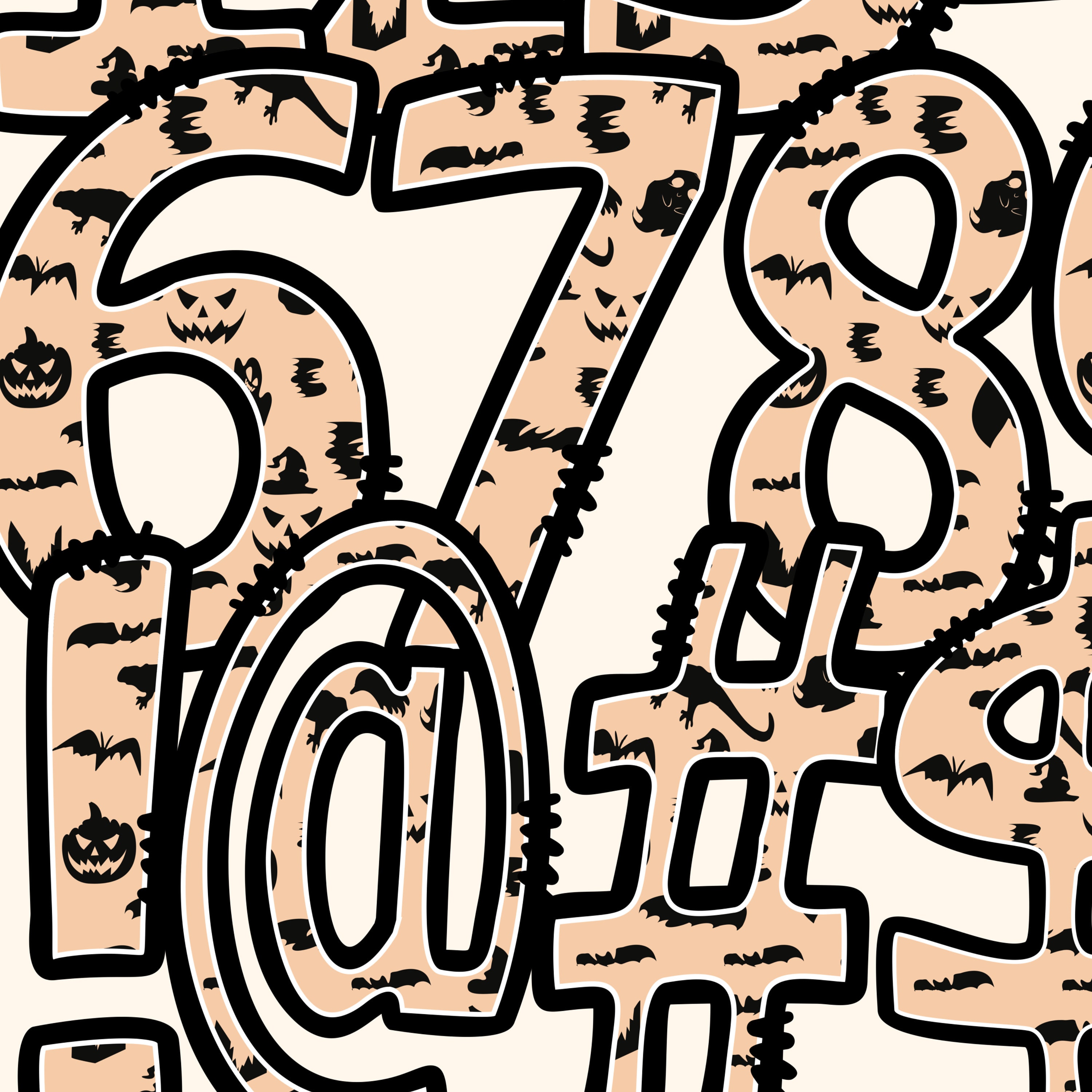 Leopard Halloween Alphabet PNG: Doodle Letters & Clipart (digital ...