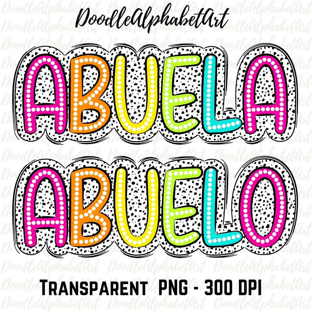 Abuela & Abuelo PNG Design, Dalmatian Dots, Sublimation Design T-shirts ...
