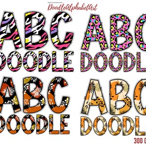 Doodle Alphabet PNG Bundle: Hand-drawn Letters (digital Download) - Etsy