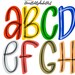 Package of 9 Sets of Digital Scribble Alphabet Pngs Bundle, Hand Drawn ...